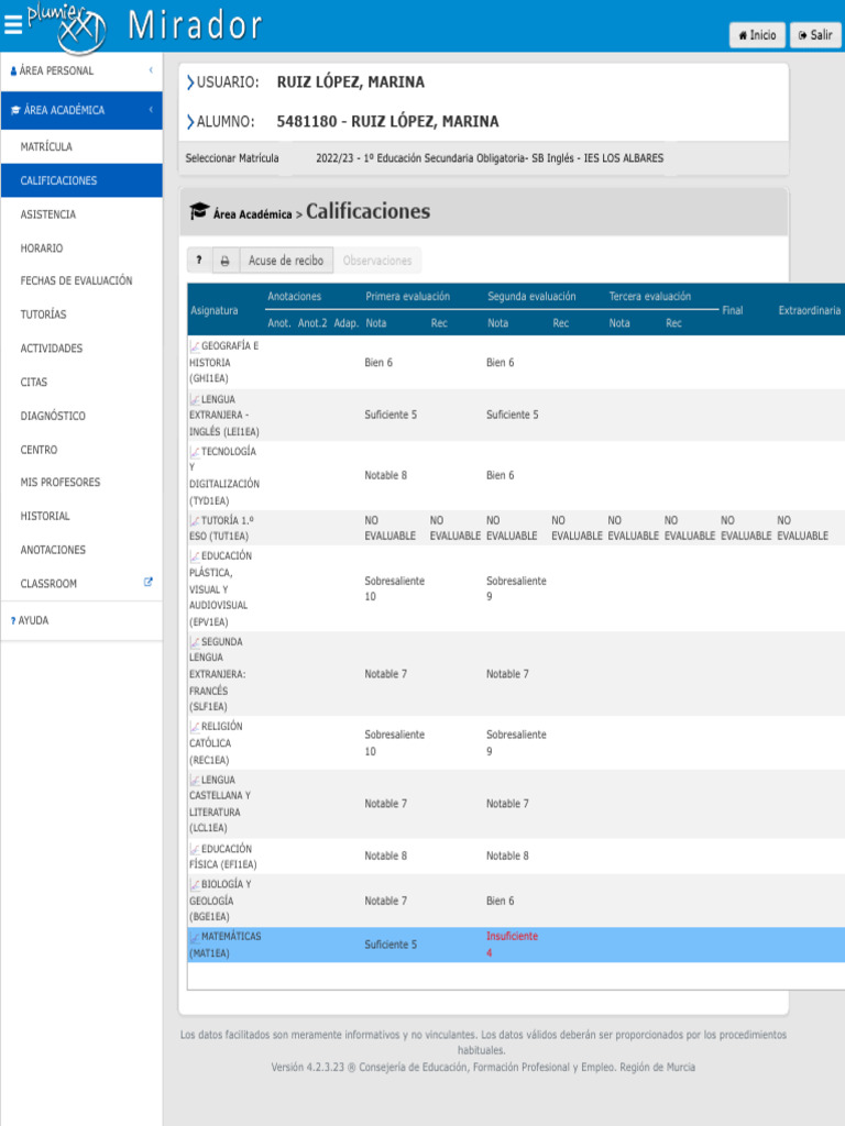 Plumier XXI Mirador | PDF