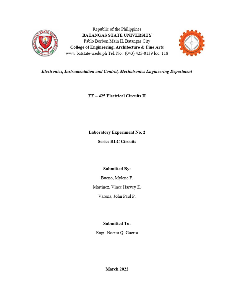 Laboratory-Experiment-No.-2 | PDF | Electrical Impedance | Electrical Network