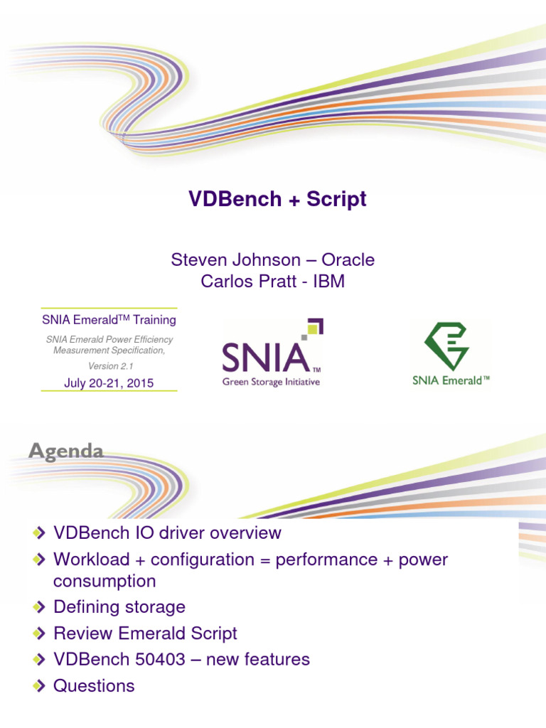 EmeraldTrainingJul15-Vdbench Plus Script-A | PDF | Computer Data Storage | Cache (Computing)