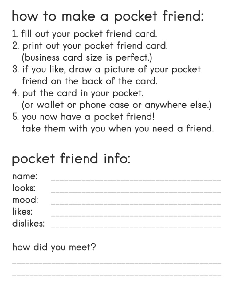 Pocket Friend | PDF