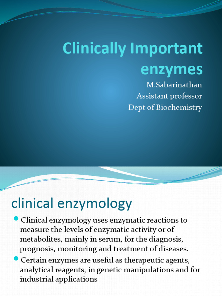 Clinically Important Enzymes | PDF | Medical Specialties | Clinical ...