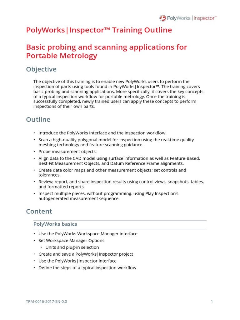 2017 PWInspector Training Outline Probing Scanning Portable | PDF | Computing | Information Science