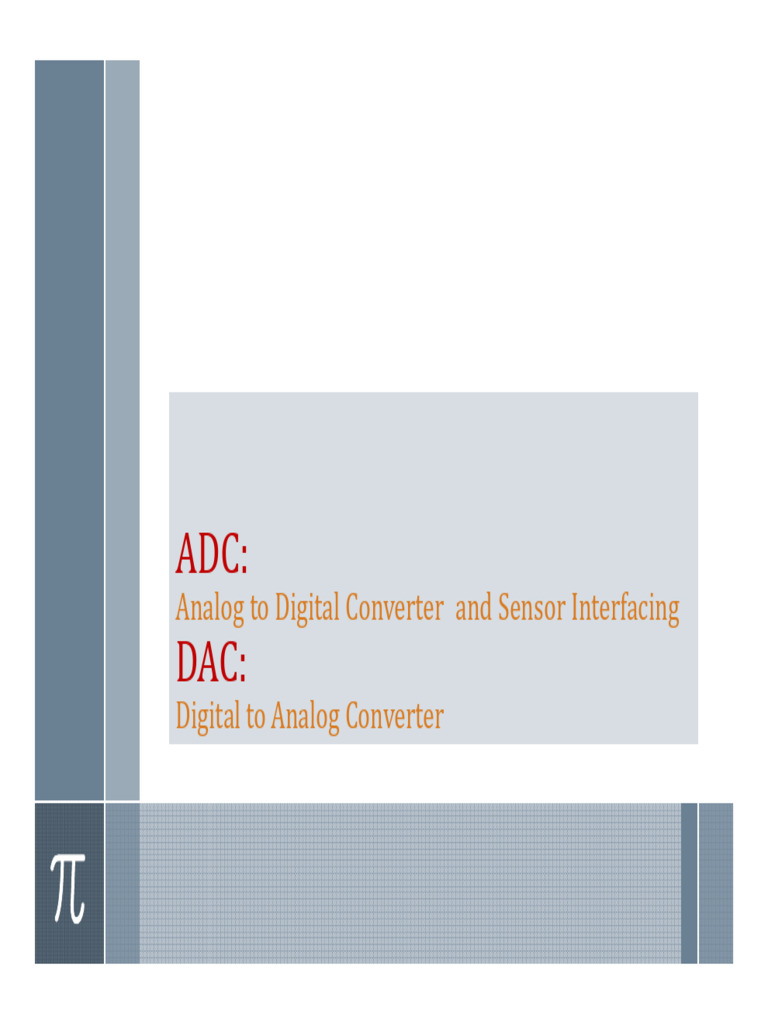 Lecture 04-Embedded Systems-Fall 2023 | Download Free PDF | Analog To Digital Converter ...