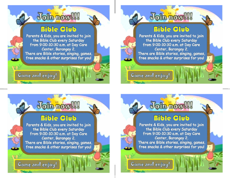 Bible Club Invitation | PDF