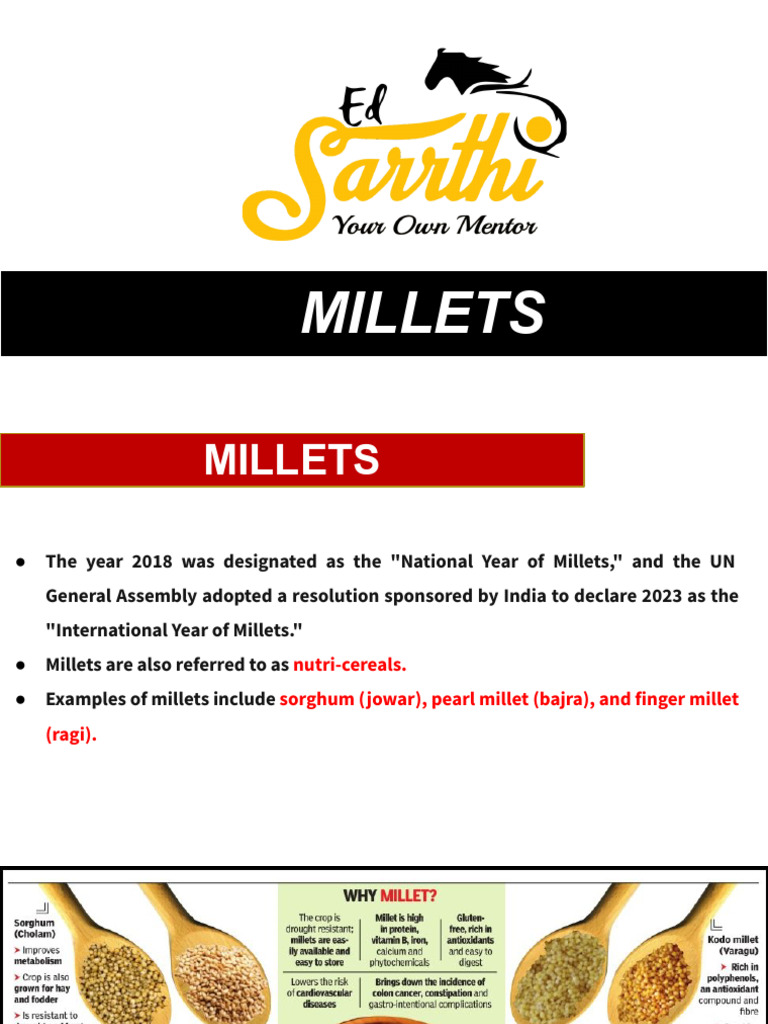 Millets | PDF | Agriculture | Natural Environment
