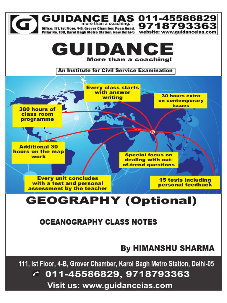 Oceanography Class Notes | PDF | Continental Shelf | Erosion