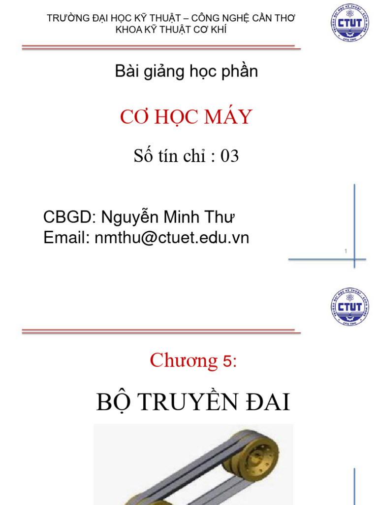 Chm ChƯƠng 5 BỘ TruyỀn Đai Pdf