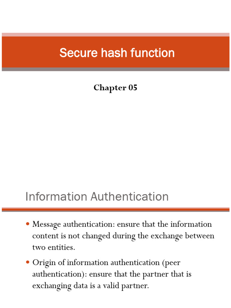 InfSec-5-Hash Functions | PDF | Algorithms And Data Structures ...