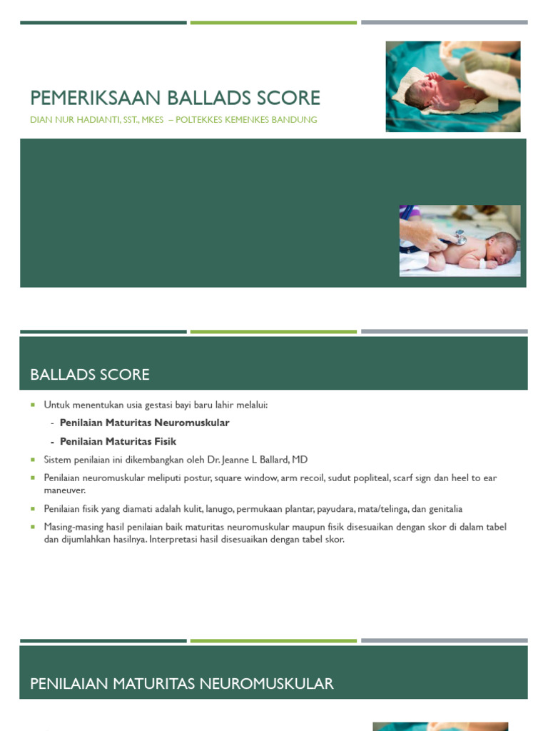 Penilaian Ballads Score Bayi Baru Lahir | PDF | Kesehatan Holistik ...
