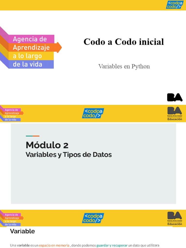 Variables Tipos De Datos En Python 2 Pdf Python Lenguaje De Programación Desarrollo