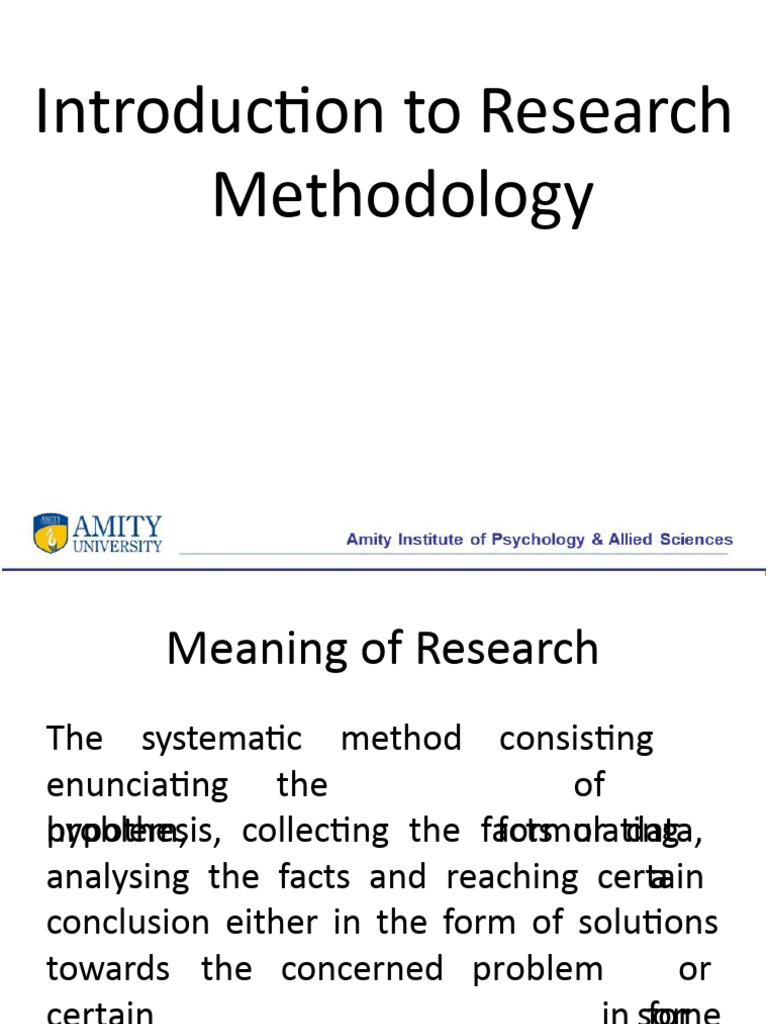 RM Intro 2 | PDF | Methodology | Statistics
