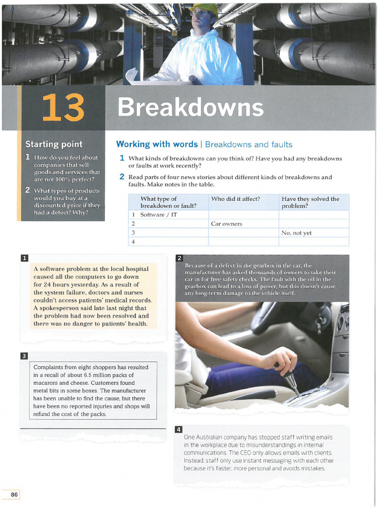 BR 13 Breakdowns | PDF