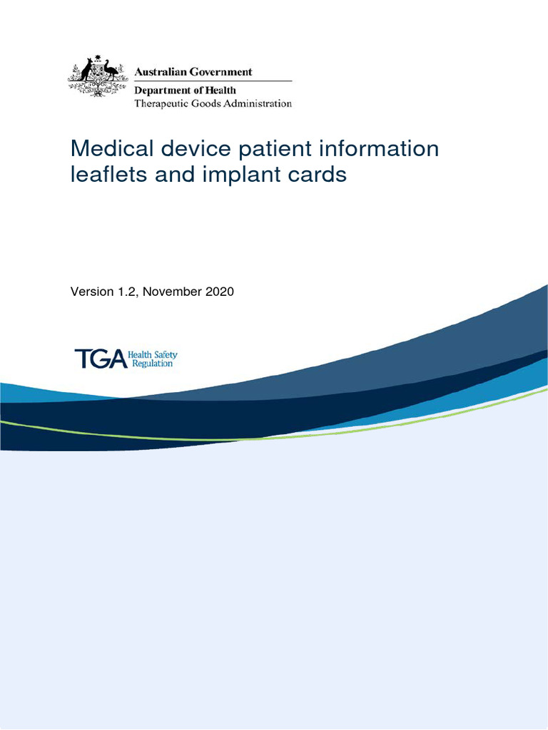 Tga Guidance Pil Ip Nov2020 | PDF | Medical Device | Screw