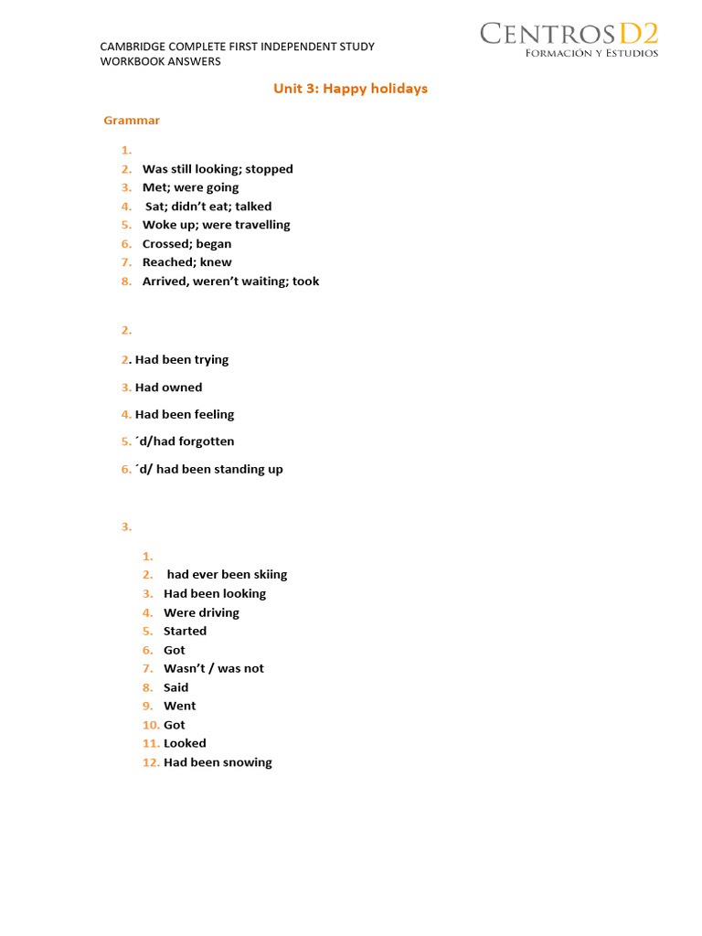 Complete First b2 Unit 3 | PDF