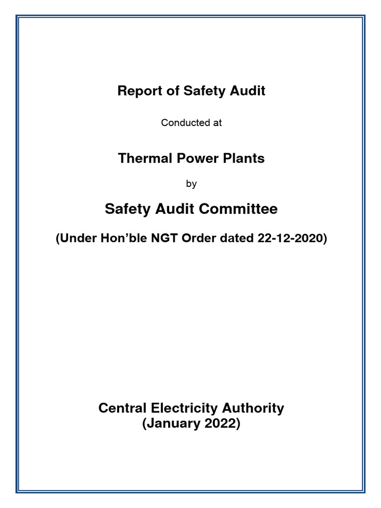 Safety Audit Report NGT-1 | PDF | Firefighter | Employment