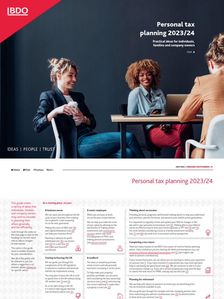Personal Tax Planning Guide 2023/24 | PDF | Capital Gains Tax | Taxes