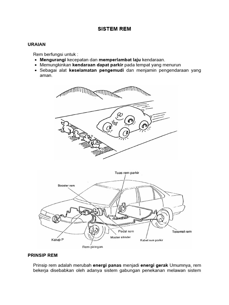 Macam Sistem Rem Dan Sistem Rem Tromol | PDF