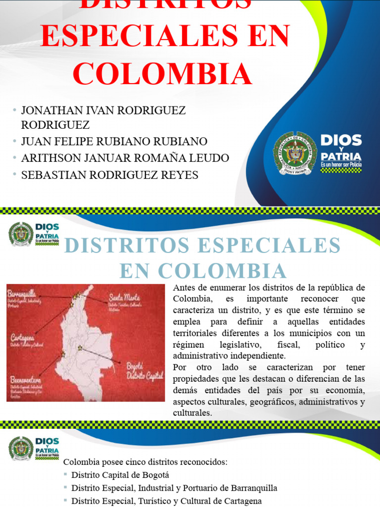 Distritos Especiales de Colombia | PDF