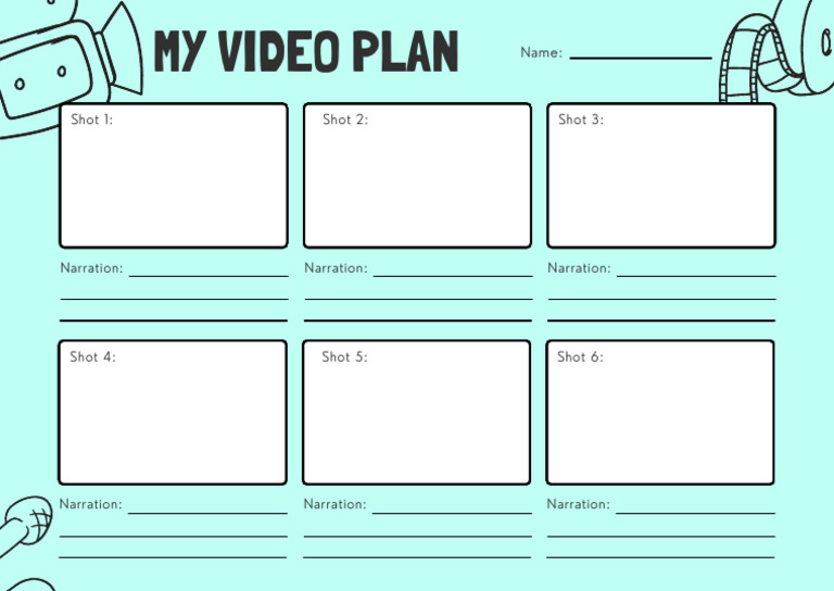 Video Storyboard Plan Graphic Organizer | PDF