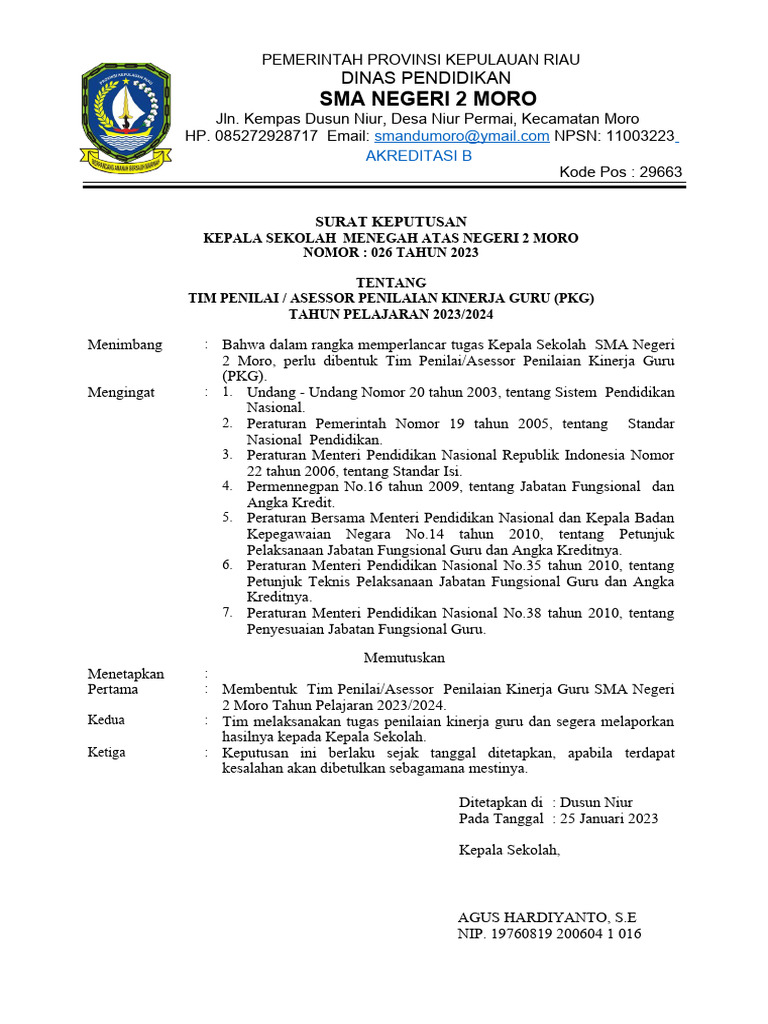 SK Tim PKG 2023 | PDF