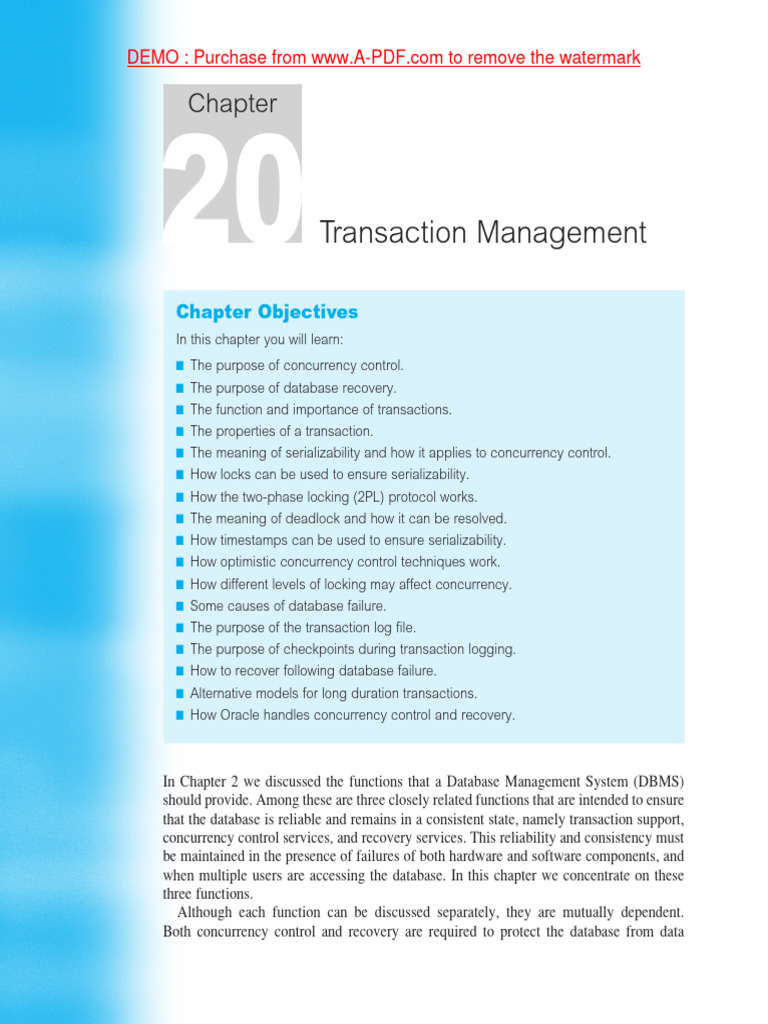 Chapter 10 1 | Download Free PDF | Database Transaction | Databases