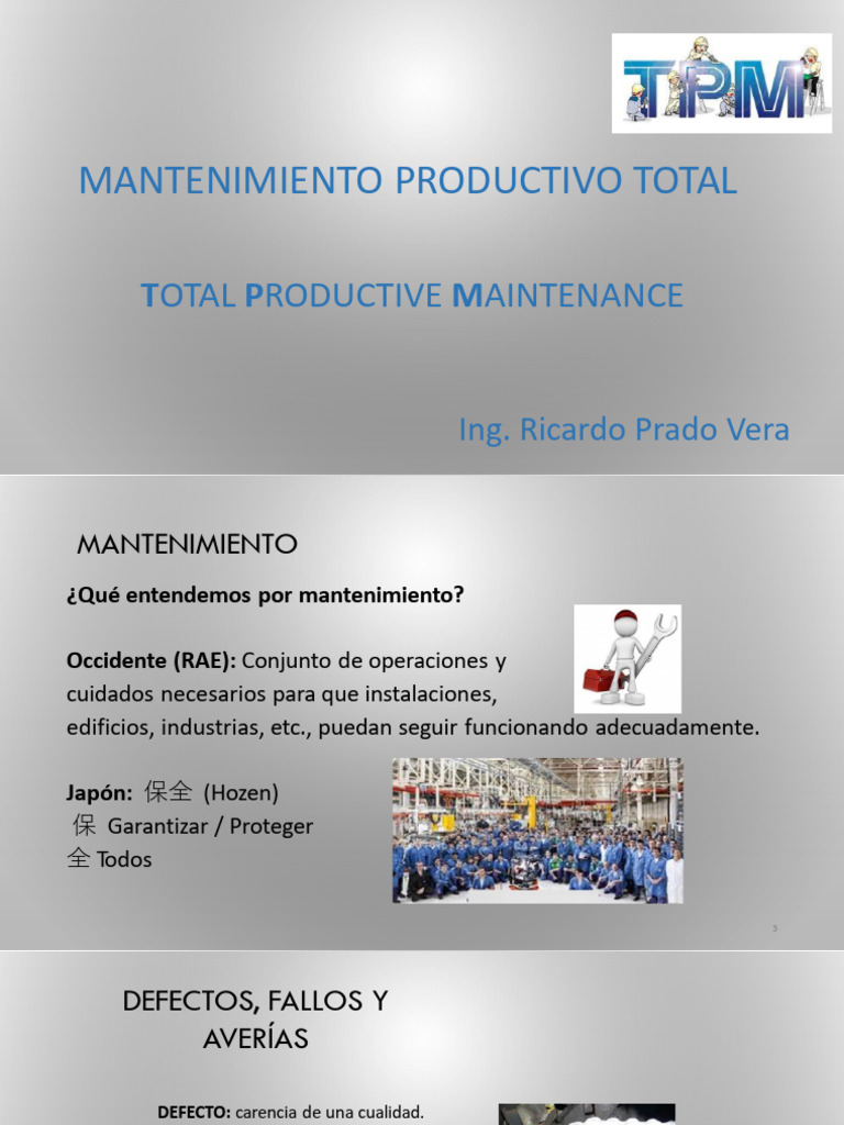 TPM Total Productive Maintenance | PDF | Business | Procesos de negocio