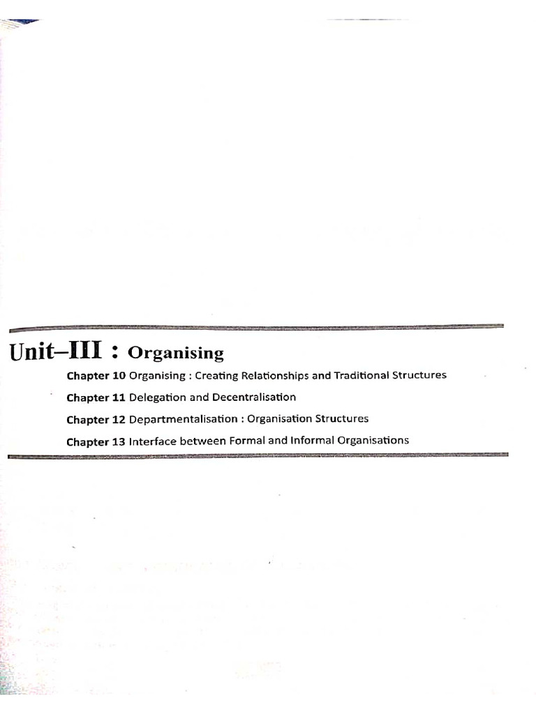 Unit 3 - Organizing (Management) | PDF