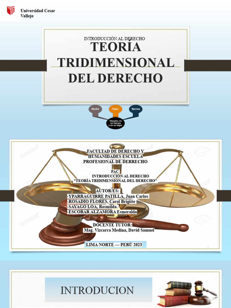 Teoría Tridimensional Del Derecho | PDF
