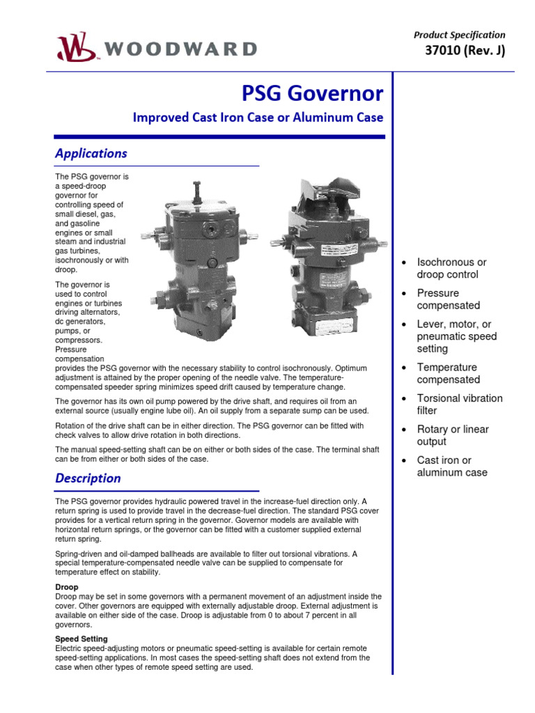 Woodward PSG Regler | PDF | Pump | Valve