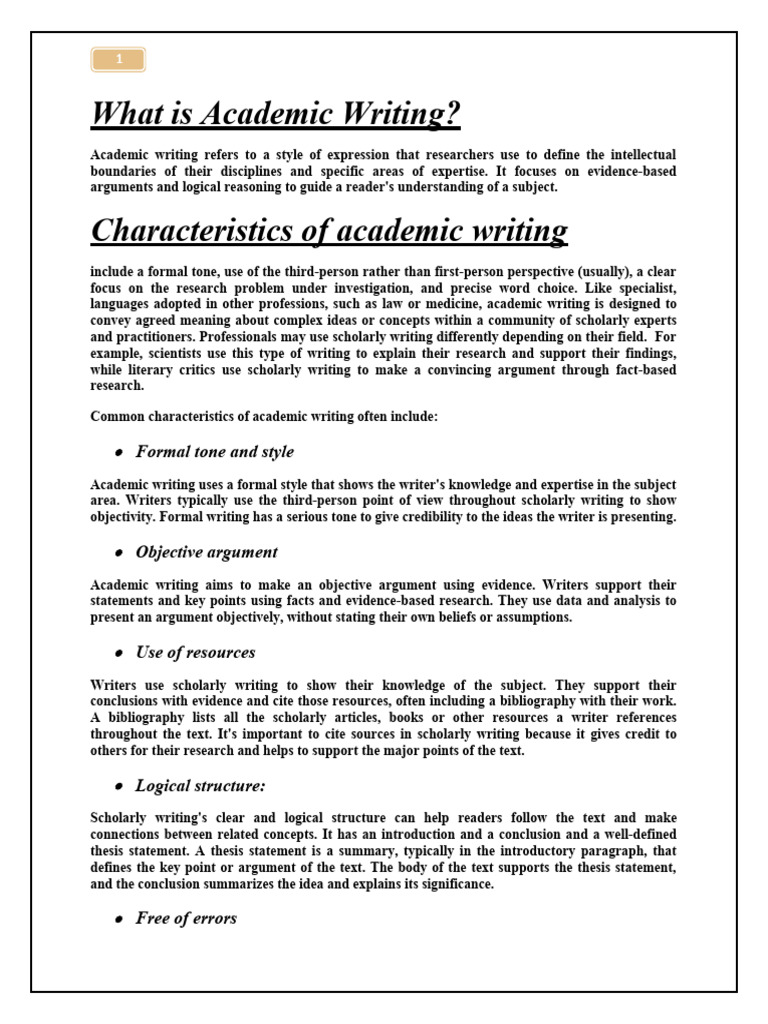 What Is Academic Writing | PDF | Critical Thinking | Expert