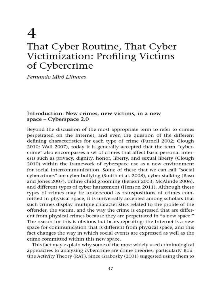 Cybercrime Victimization Profiles Explained | PDF | Cybercrime ...