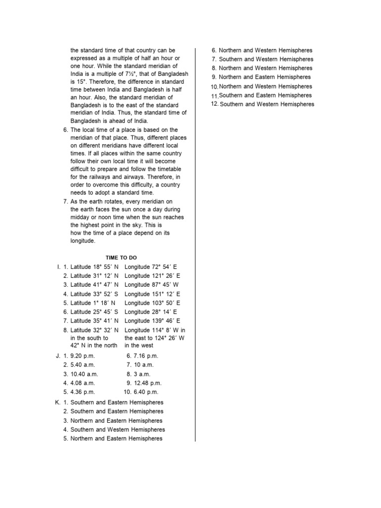 Answer Key 6 Geography 66 | PDF