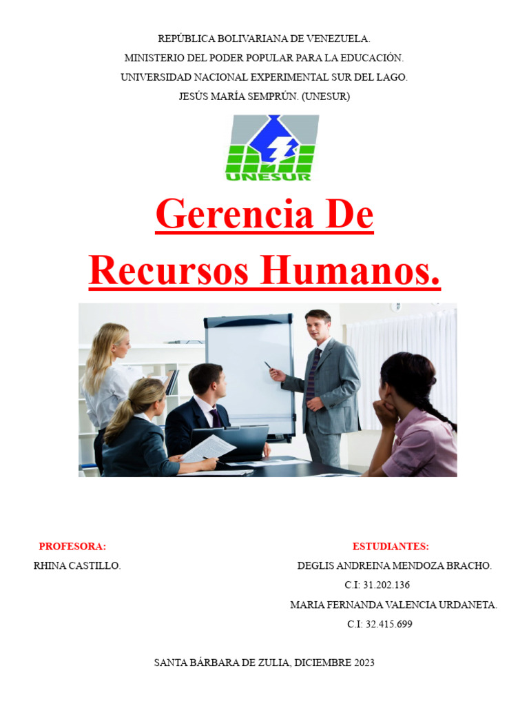 Gerencia de Recursos Humanos | PDF | Gestión de recursos humanos | Business