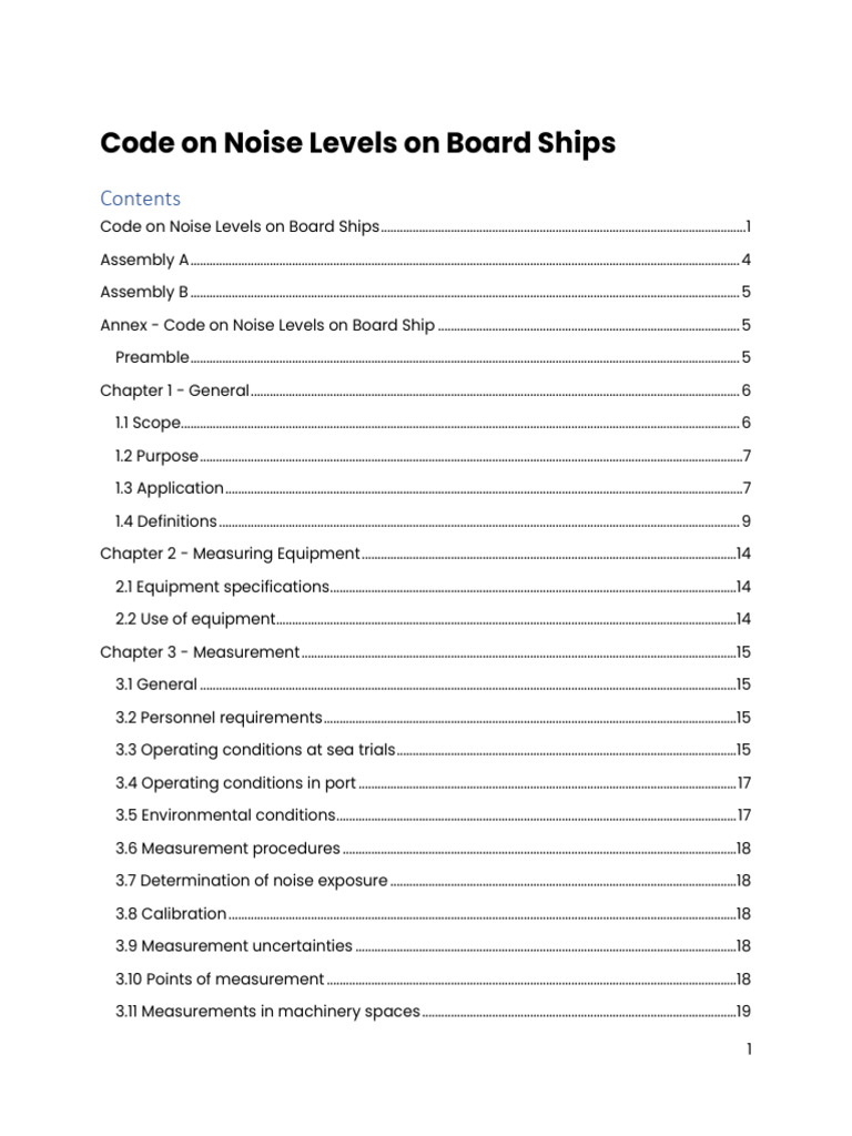 Code On Noise Levels On Board | Download Free PDF | Noise | Decibel