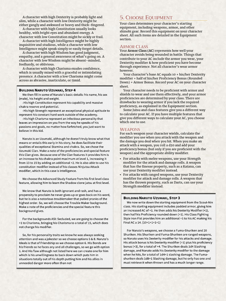 Naruto 5e Full Document 13 | PDF