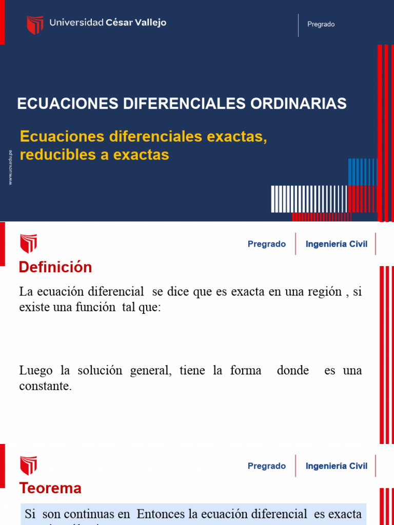 5.1 Ecuaciones Exactas | PDF | Ecuaciones | Ecuaciones diferenciales