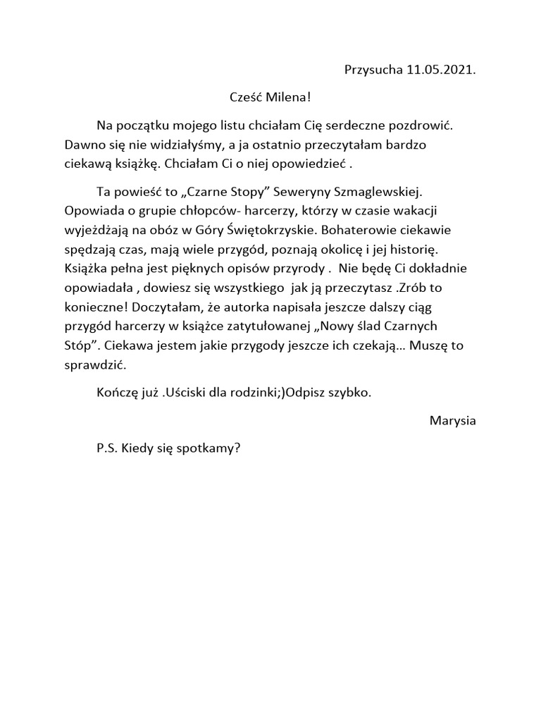 List do Mileny | PDF