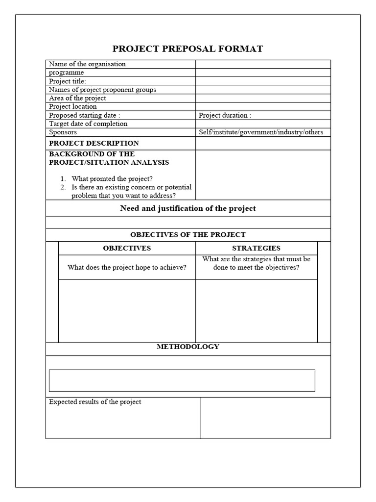 PROJECT PREPOSAL FORMAT | PDF | Risk | Risk Management