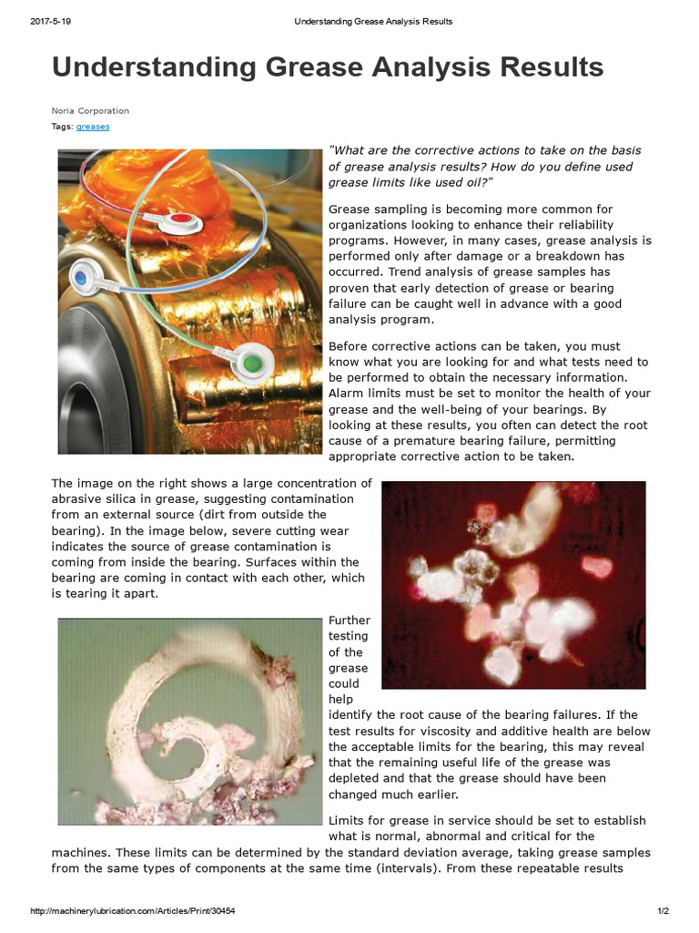 Understanding Grease Analysis Results | PDF | Standard Deviation ...