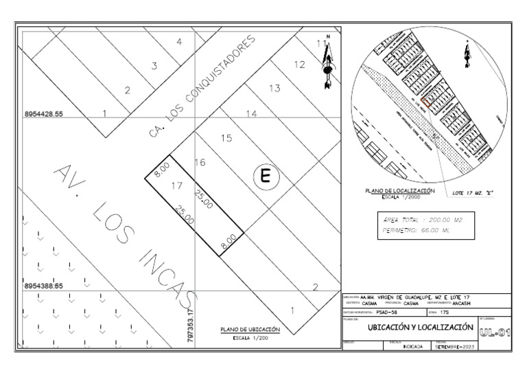 PLANO DE UBICACION --UBICACIÓN - LOCALIZACIÓN - A3 | PDF