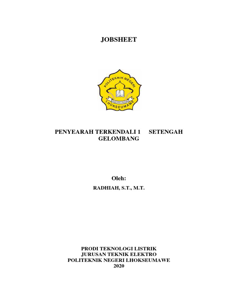 Penyearah Terkendali 1 Phas Setengah Gelombang | PDF | Teknologi & Rekayasa