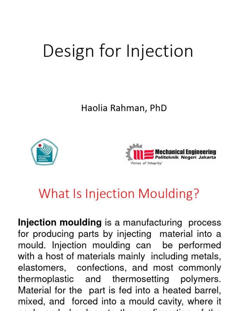 8. Design for Injection | PDF | Production And Manufacturing ...