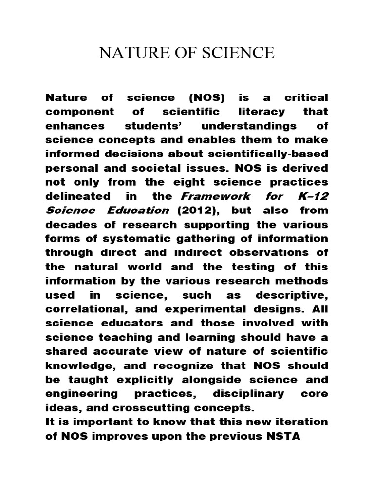 Nature of Science | PDF