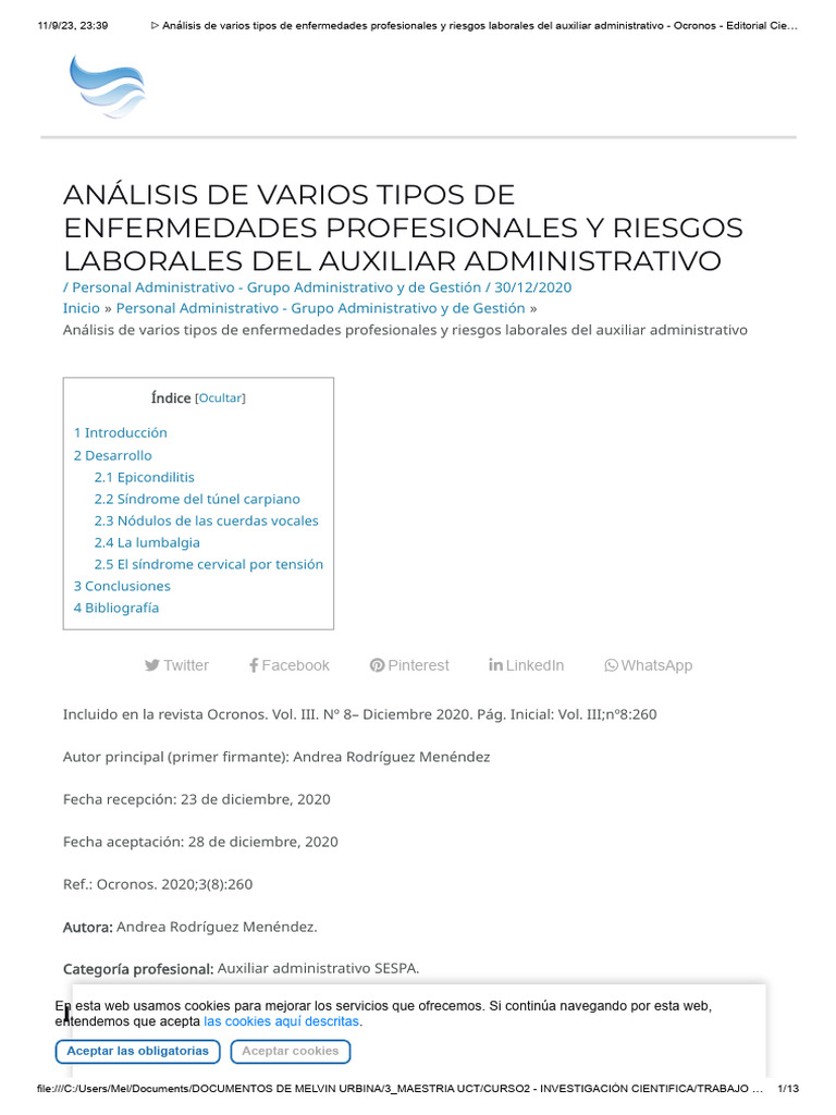 RODRIGUEZ 2020 | PDF | Medicina CLINICA | Enfermedades y trastornos