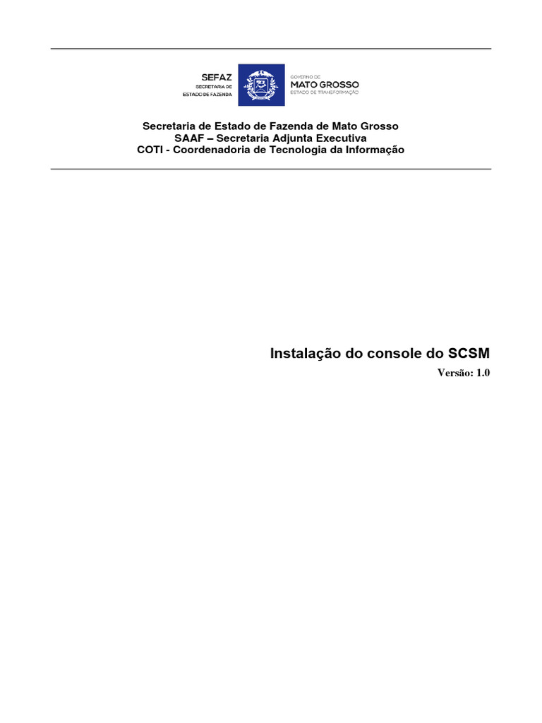 POP 647 - Instalação Do Console SCSM | PDF | Programas | Tecnologia da ...
