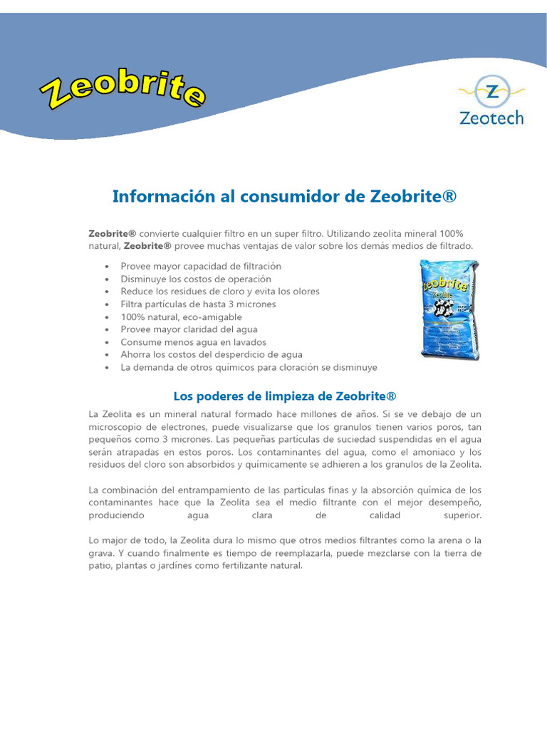 Zeobrite Español | PDF | Hogar y jardín