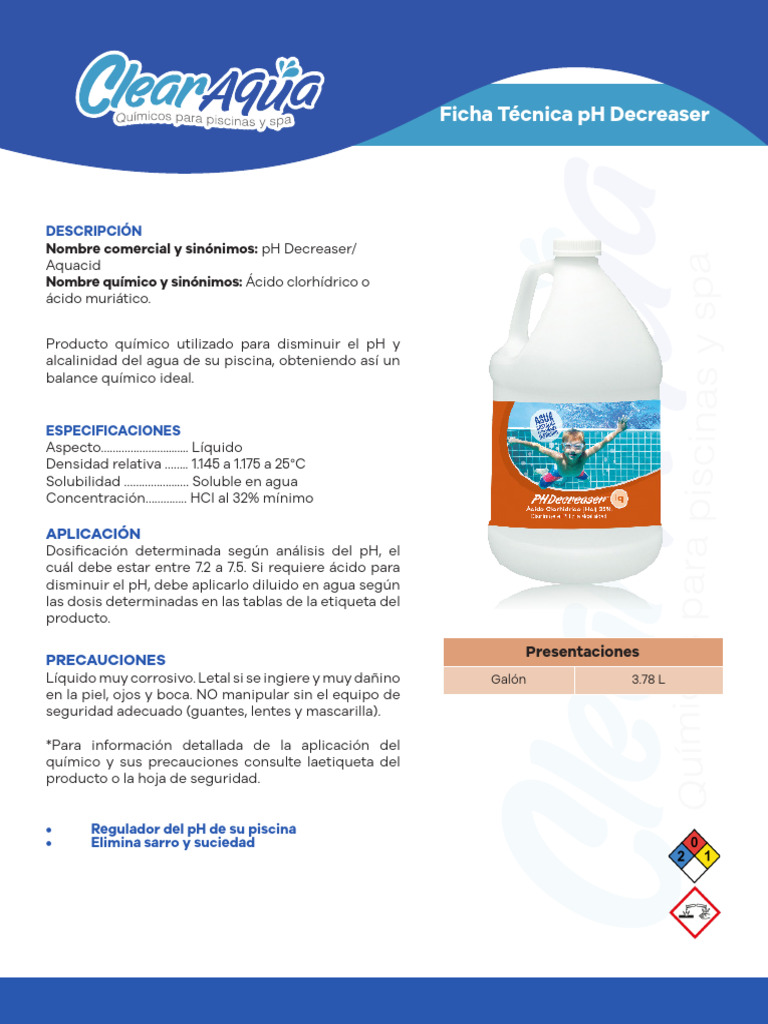 Ficha Técnica PH Decreaser | PDF