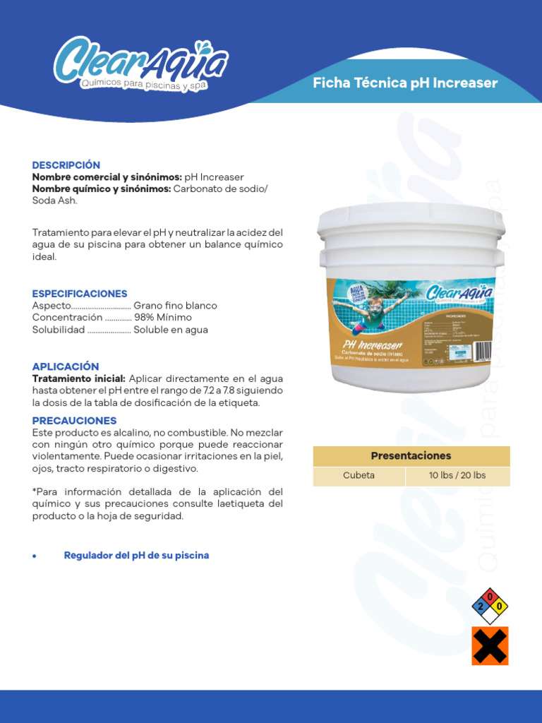 Ficha Técnica PH Increaser | PDF