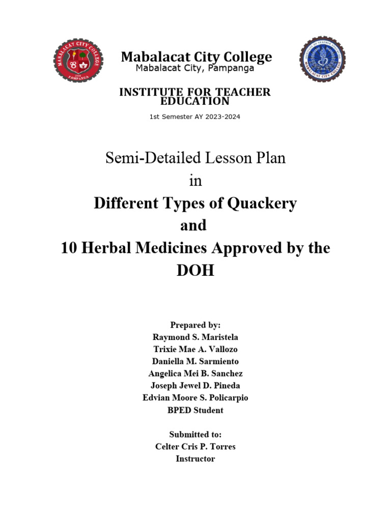 Semi Detailed PED 108 gROUP 5 | PDF | Teachers | Information