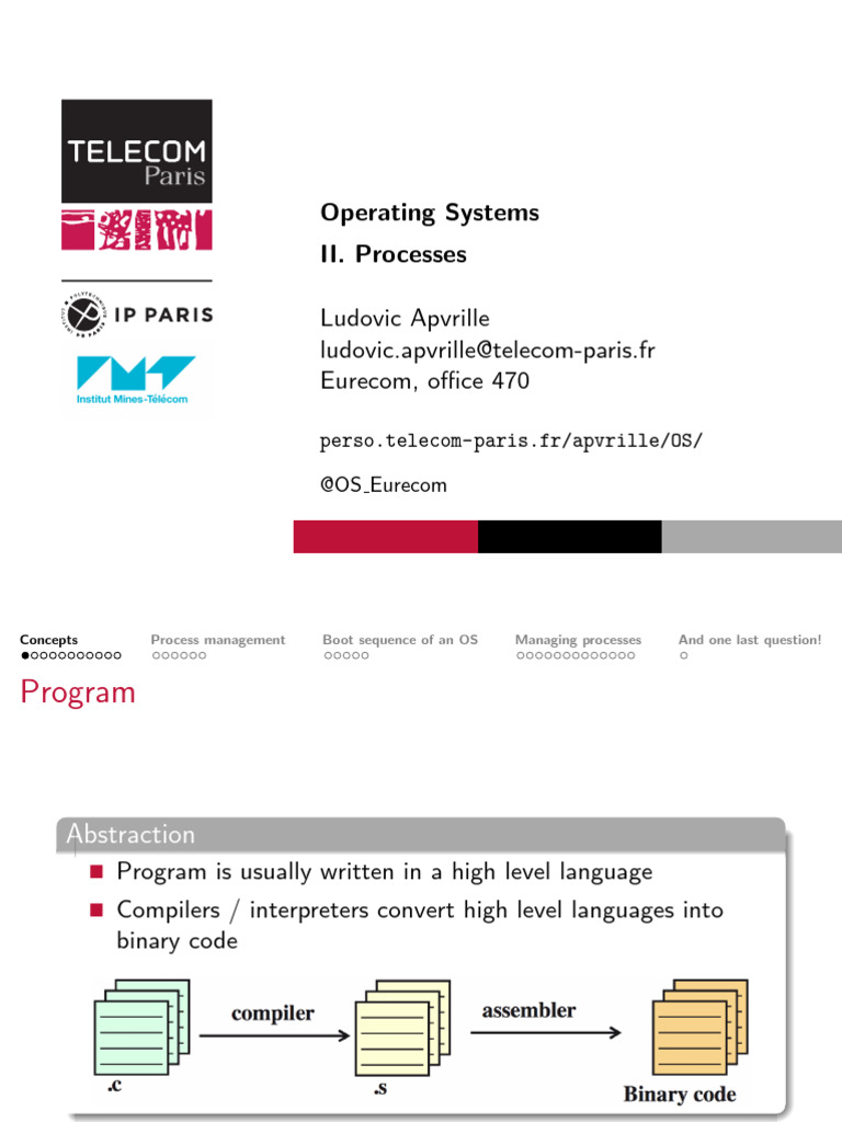 CourseOS II Processes | PDF | Process (Computing) | Operating System
